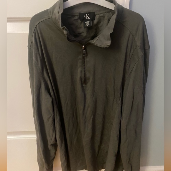 Calvin Klein | Shirts | Calvin Klein Three Quarter Zip Up | Poshmark